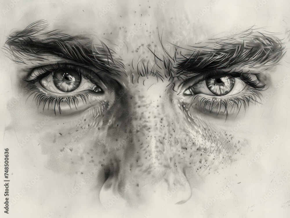 Art of the eye. captivating sketch portraying the beauty and intricacy ...