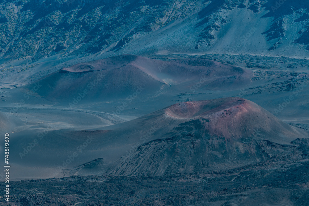 Cinder cone at Haleakala crater or the East Maui Volcano, is a massive ...