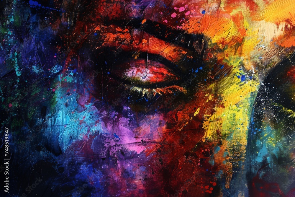 abstract wallpaper version of depression and anxiety in vibrant colors ...