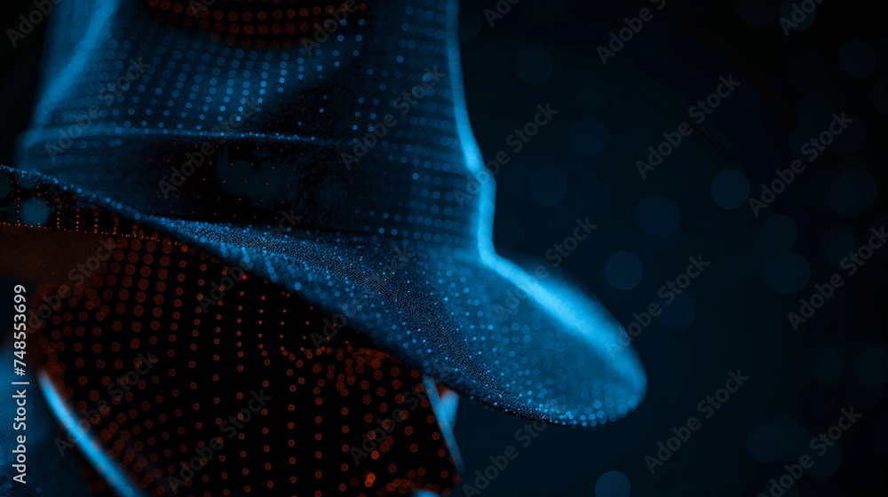 Shadowed Silhouette in a Fedora Hat - Cyber Espionage Concept ...