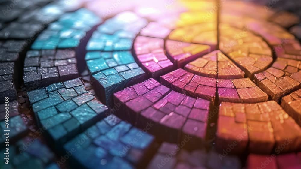 Vidéo Stock A pie chart with a mosaiclike design featuring smaller ...