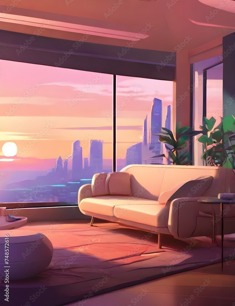 animated virtual backgrounds, stream overlay loop, interior, cozy ...