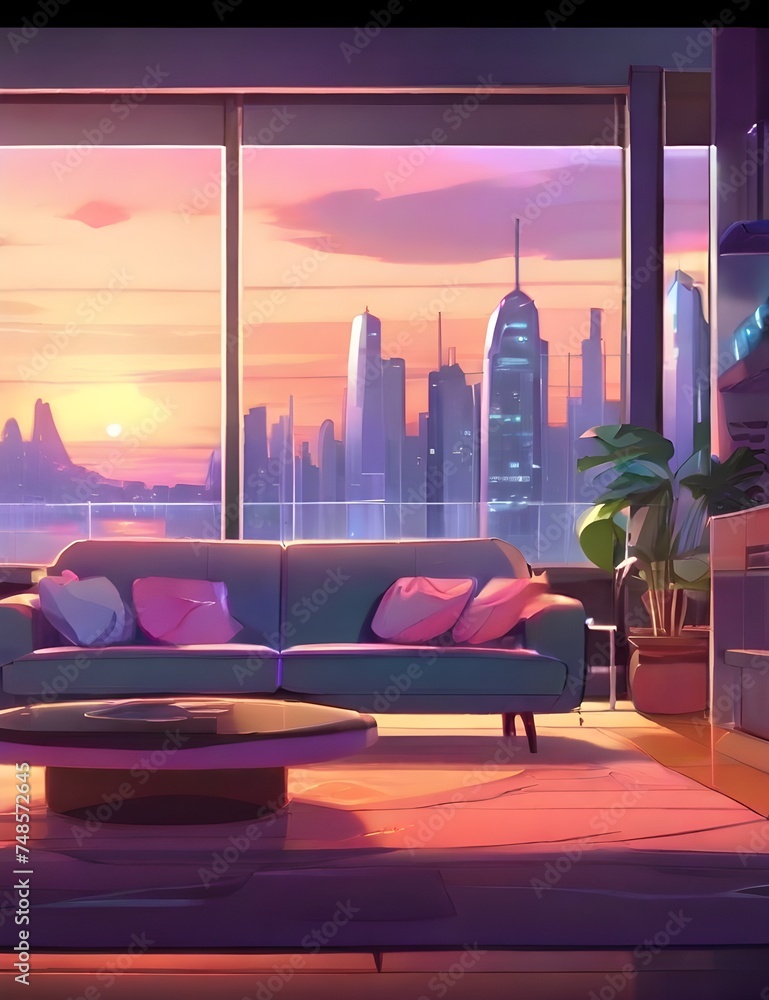 animated virtual backgrounds, stream overlay loop, interior, cozy ...