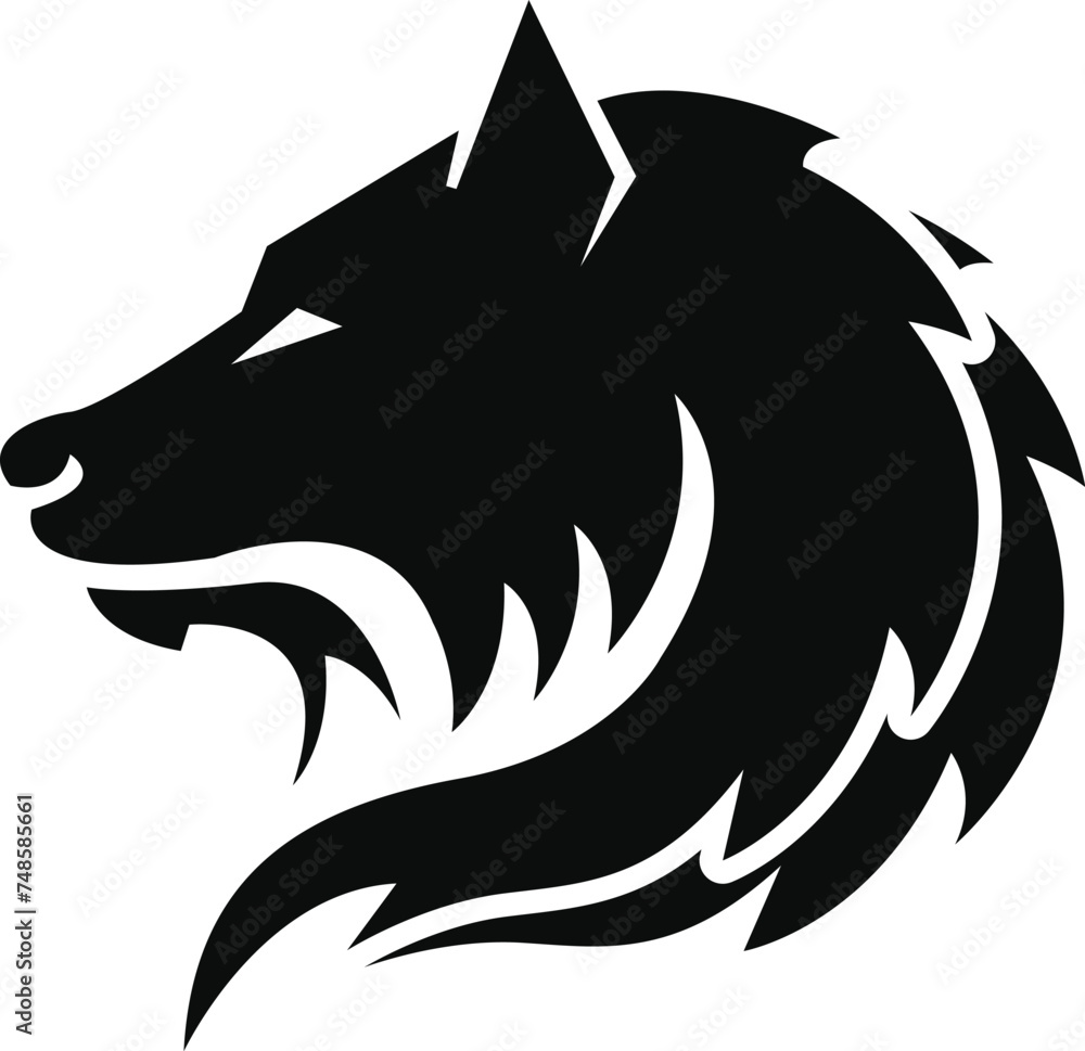 wolf logo design, wolf mascot logo, Tribal Wolf Tattoo,wolf head ...