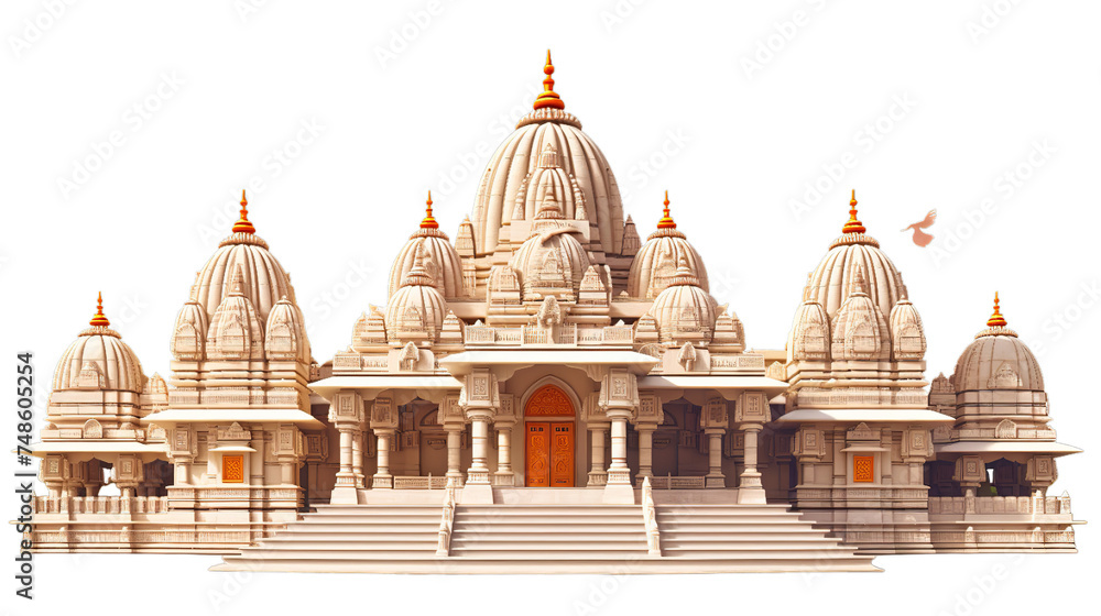 Hindu mandir of India with Hindi, Isolated on transparent PNG ...