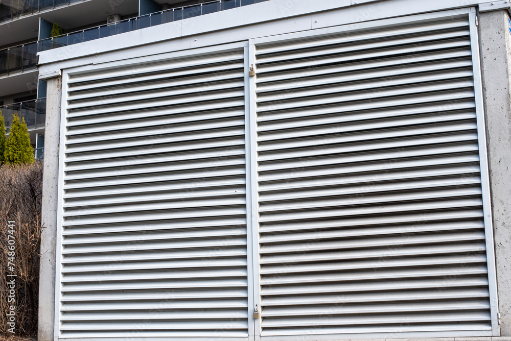 Ventilation external room in the middle of a new microdistrict Stock ...