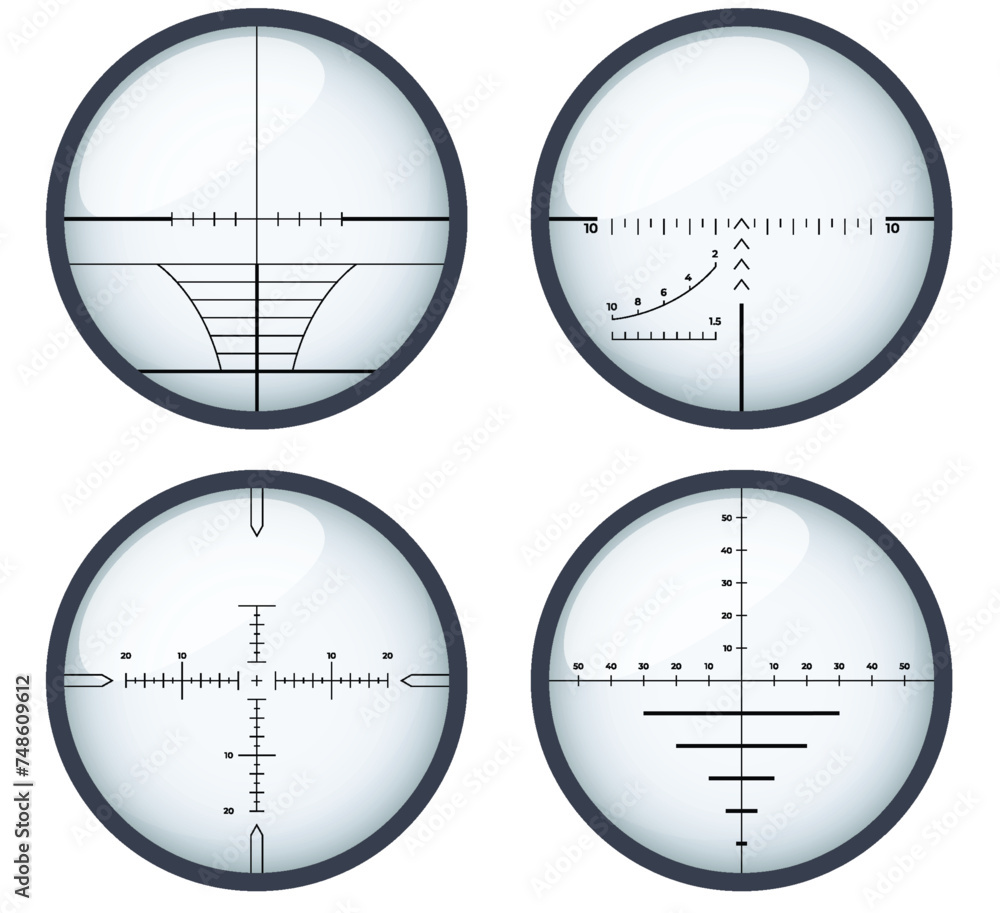 Sniper sights. Means for contemplation and a solid shot at the target ...