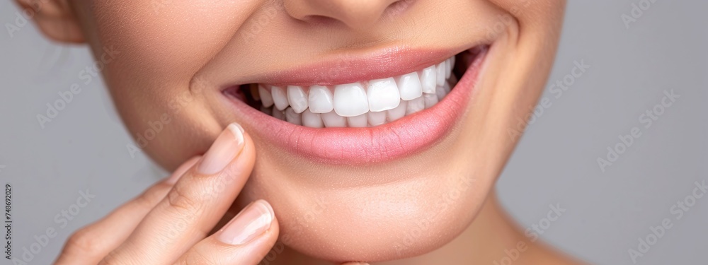 awe-inspiring beauty scene featuring a smiling caucasian woman with ...