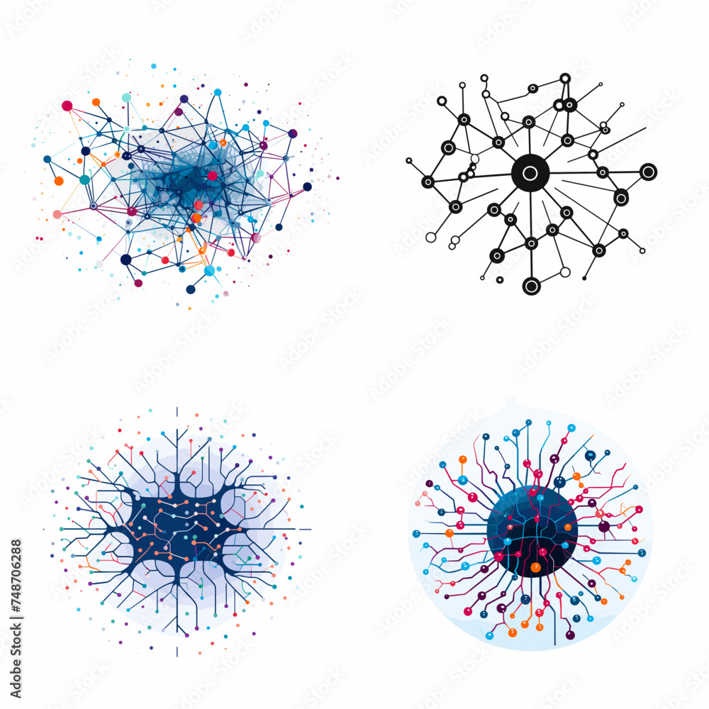 Deep Learning Icon (Layered Neural Network). simple minimalist isolated ...