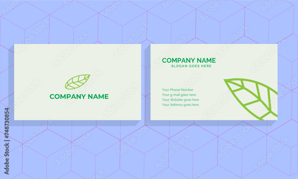 Double sided creative modern and Clean name card and business card in ...