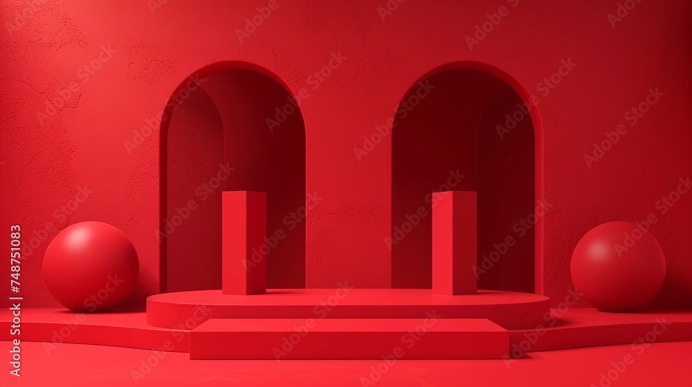 eye-catching red background for attention-grabbing product presentation ...