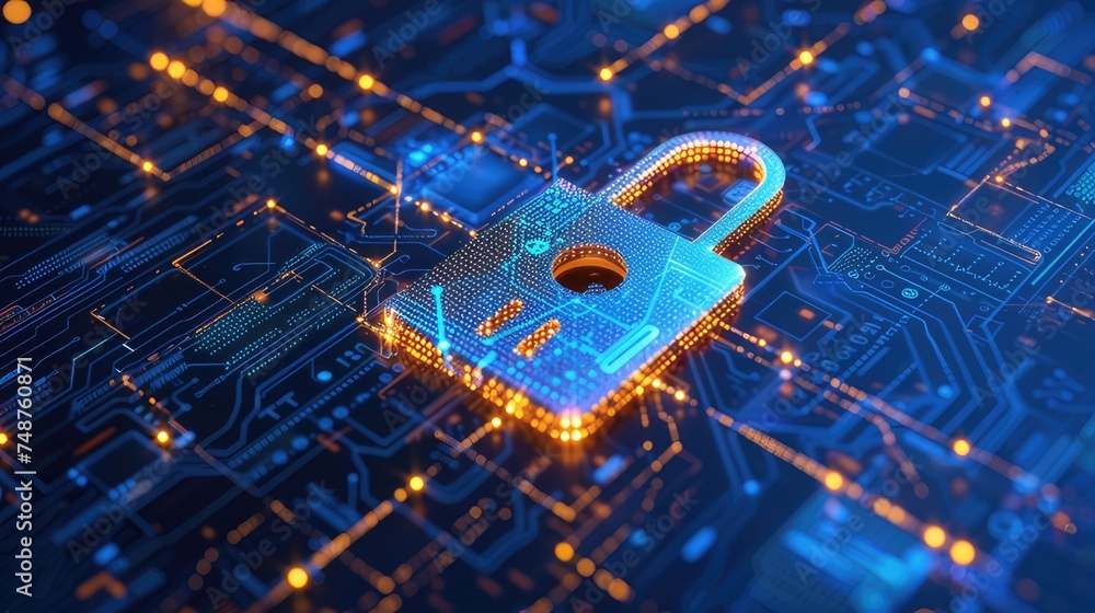 Cybersecurity measures including firewalls, encryption, multi-factor ...