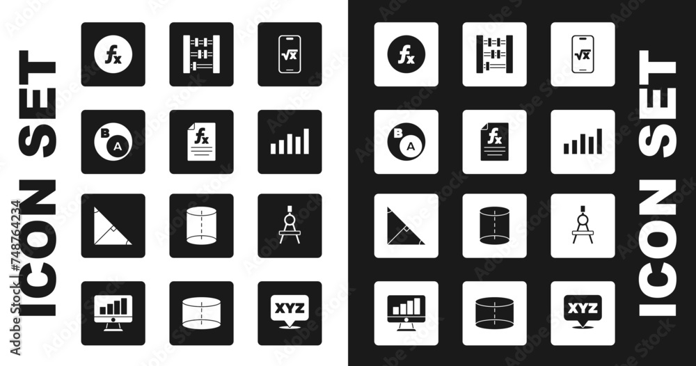 Set Square root of x glyph, Function mathematical symbol, Subsets, math ...