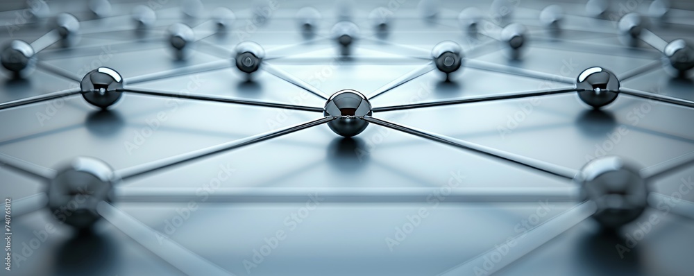 complex illustration of teams network connecting together in an array ...