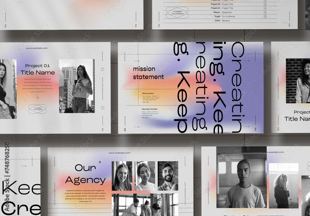 Modern Gradient Portfolio Stock Template | Adobe Stock