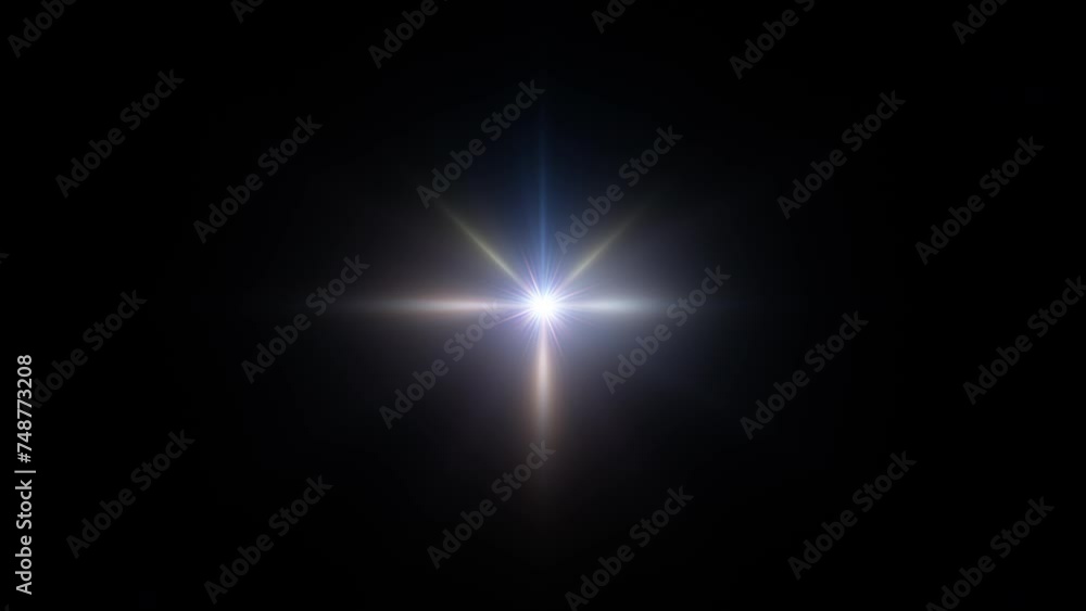 Vidéo Stock Abstract loop center colorful glow stars streaks optical ...