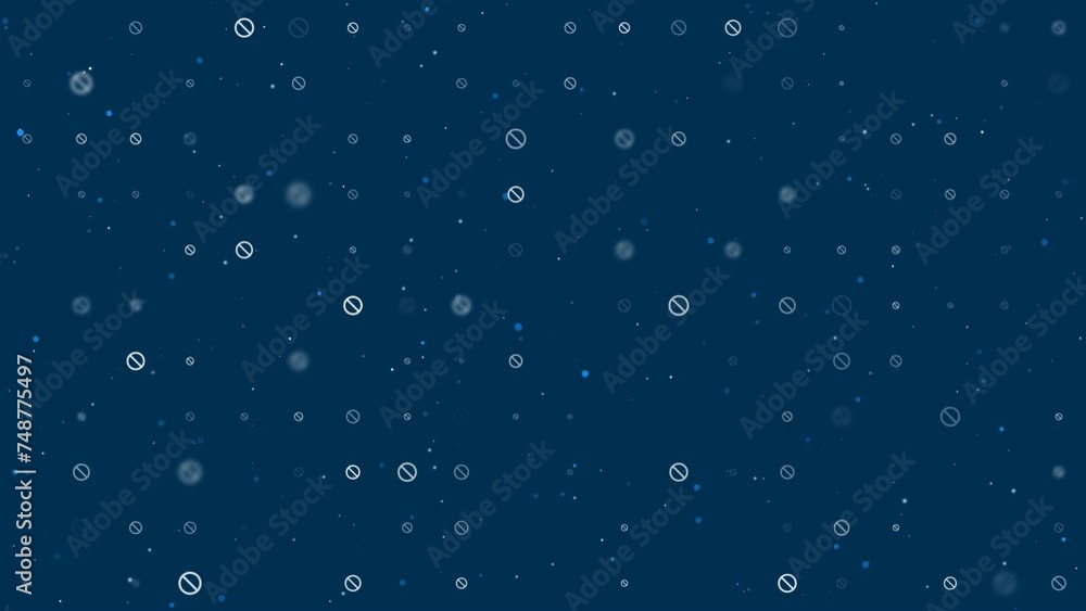 Template animation of evenly spaced stop symbols of different sizes and ...