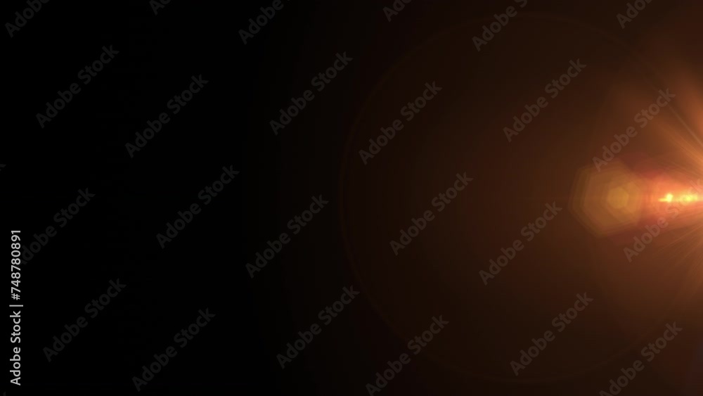 Abstract center glow gold optical shine light moving form left to right ...
