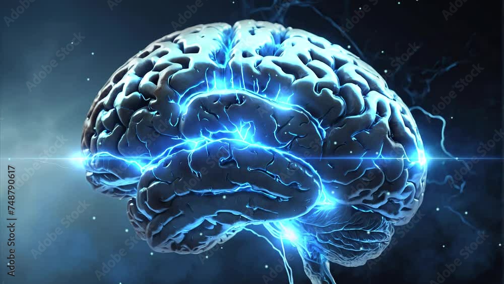 Animated Brain Anatomy Loop as a Symbol of Ideas Stock Video | Adobe Stock