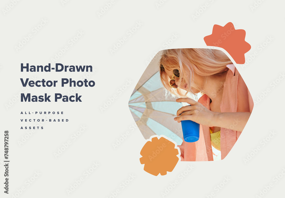 25 Hand-Drawn Vector Photo Masks Stock Template | Adobe Stock