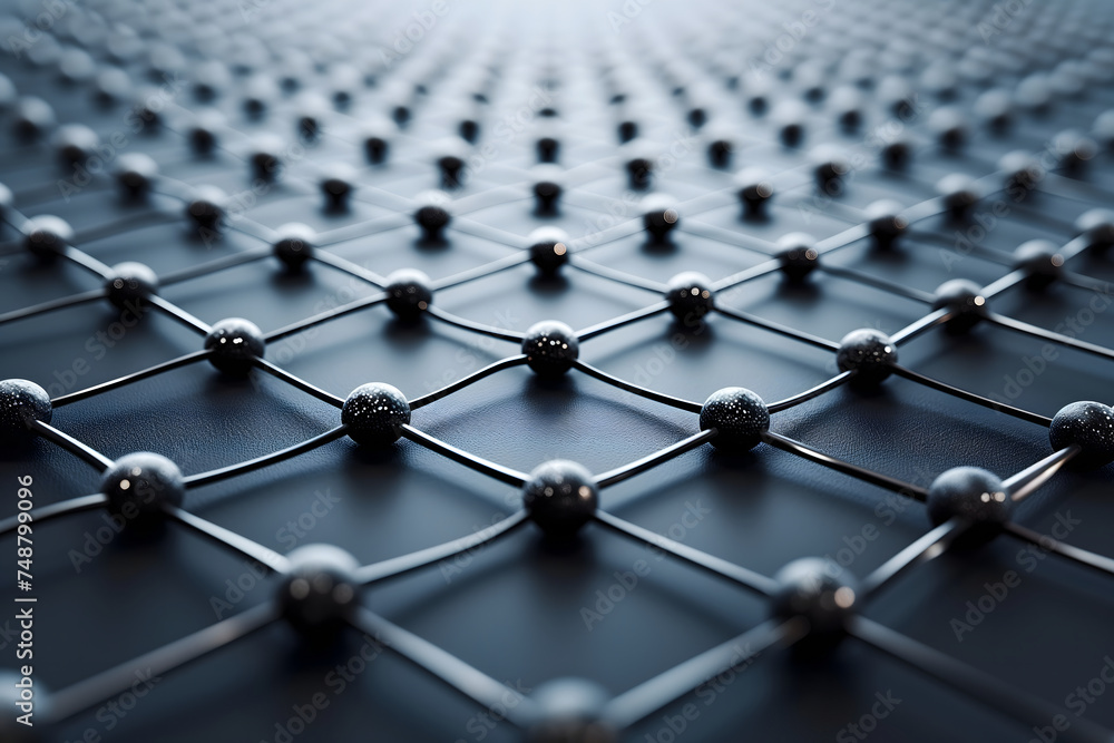 Hexagonal grid pattern of molecular structure of Graphene. Neural ...