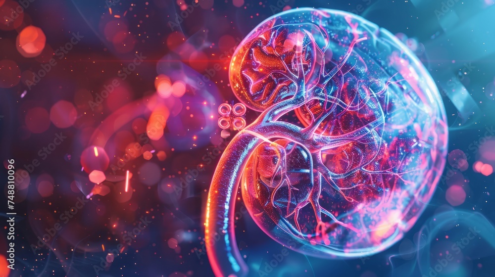 World Kidney Day Celebration Design: Kidney Line Art Element. Concept ...