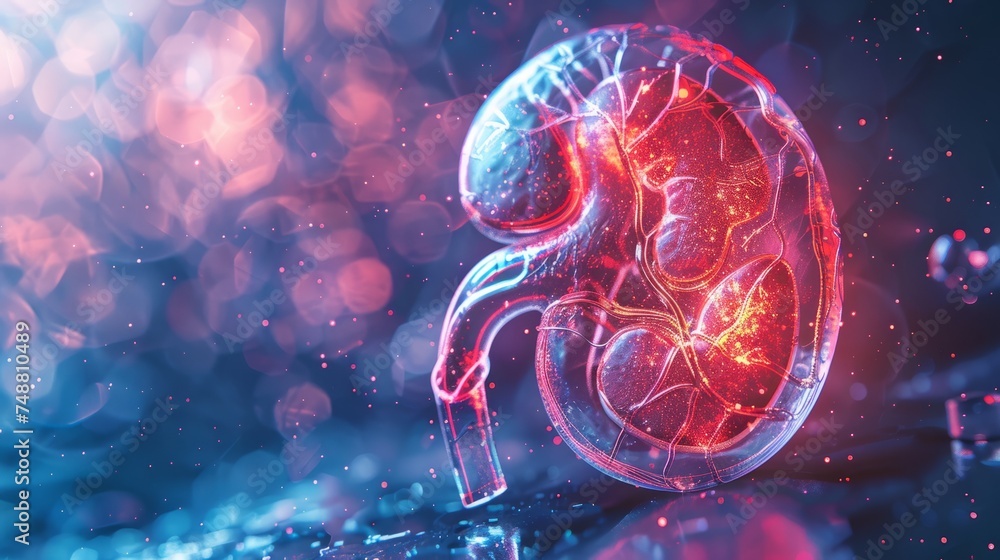 World Kidney Day Celebration Design: Kidney Line Art Element. Concept ...