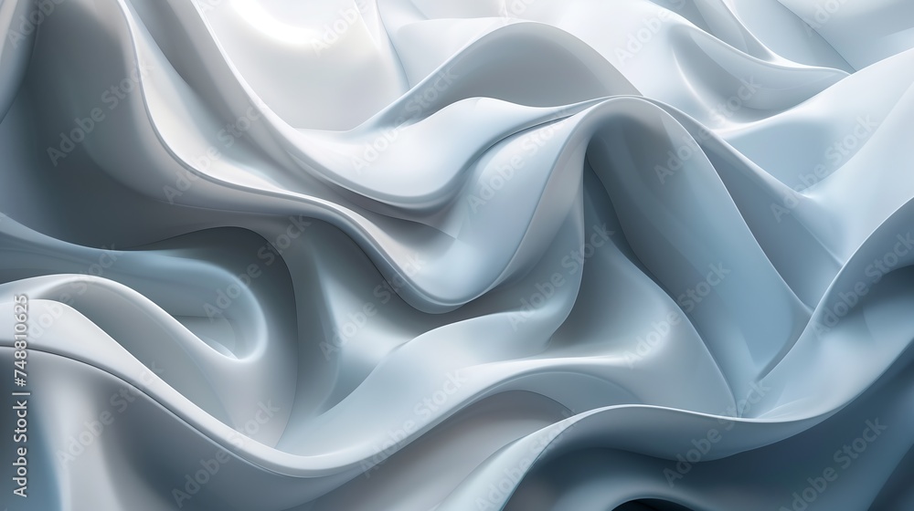 Flowing Silk Texture In A Soothing Blue Creating A Calming Visual Experience Stock Illustration