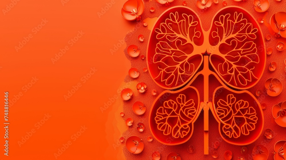 Kidney Line Art Element. World Kidney Day Celebration Design. Concept ...