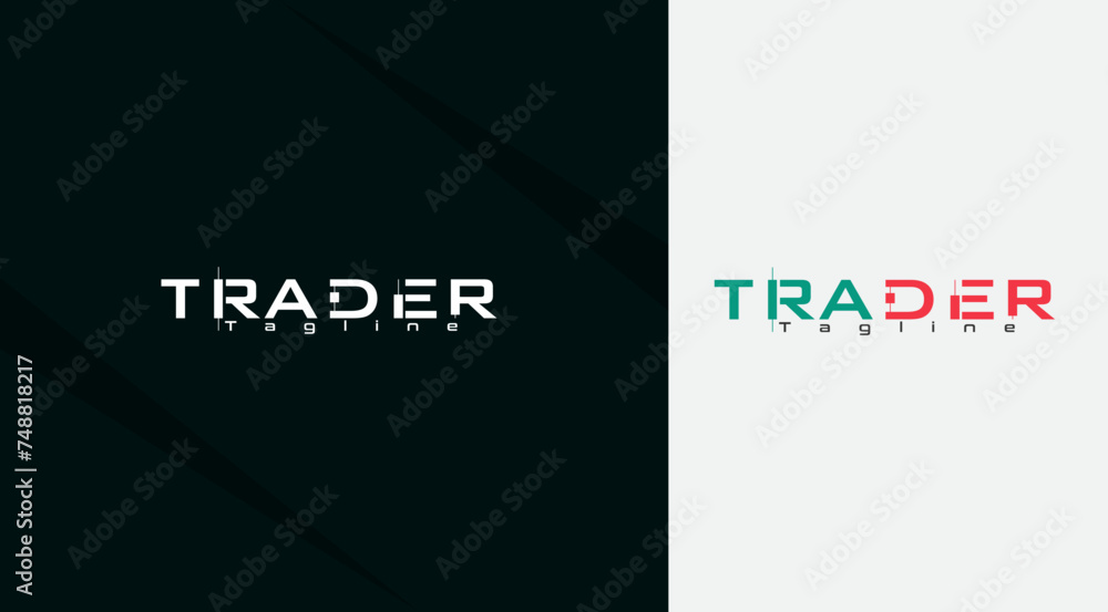 Trader logo design. Candlestick pattern. Trading. Share market. Trader ...