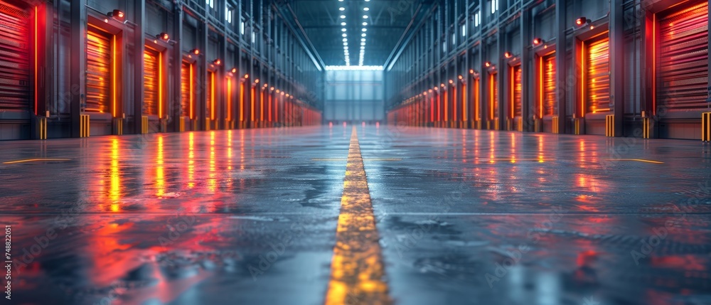 Automated stock storage, modern distribution facilities, e-commerce ...