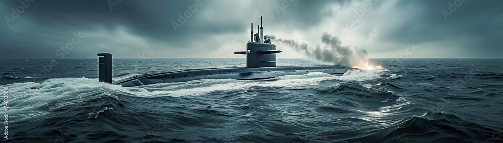Military submarine firing undersea missile showcasing naval strength ...