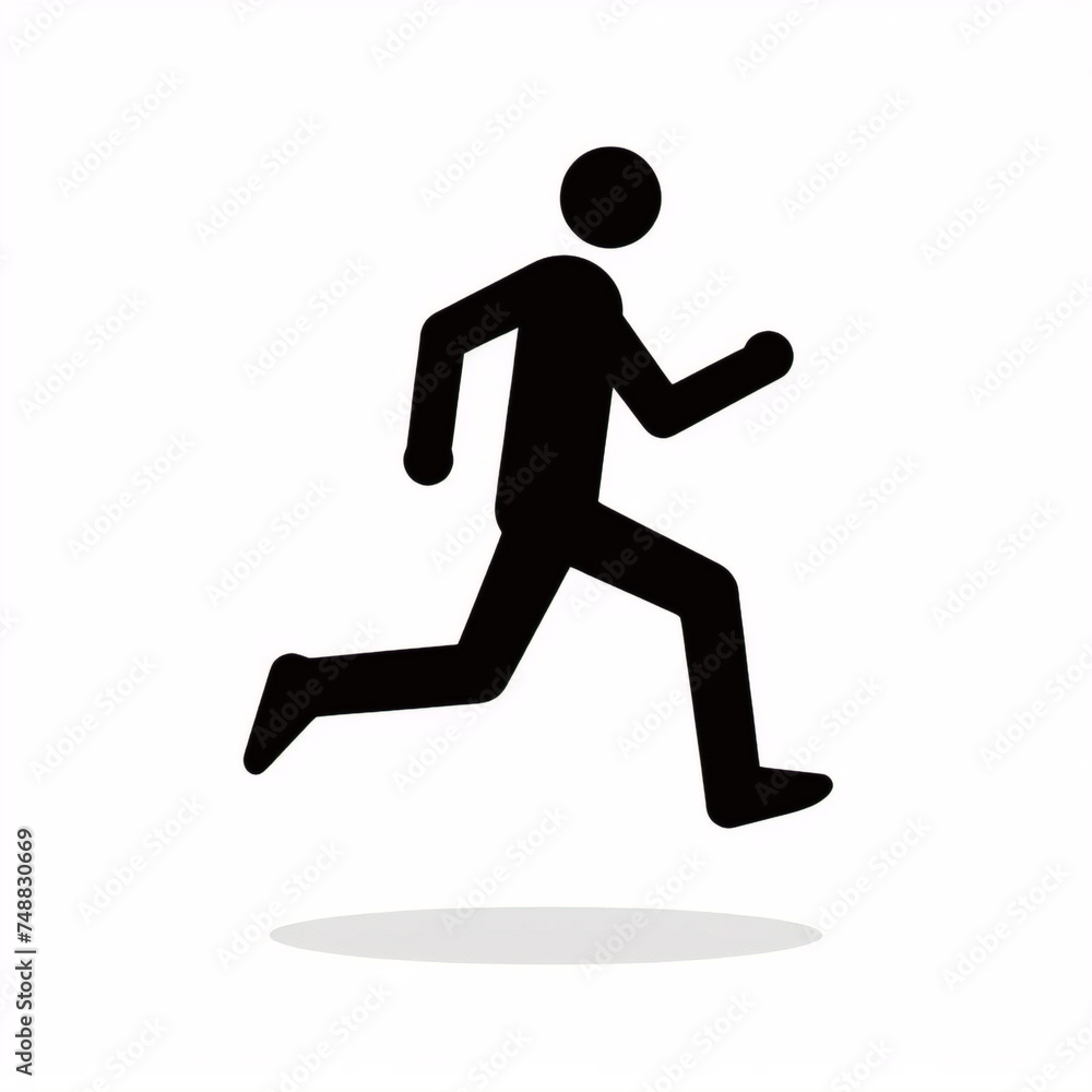Hombre corriendo icono plano de silueta de carrera para aplicaciones de ... Hombre corriendo icono plano de silueta de carrera para aplicaciones de ...