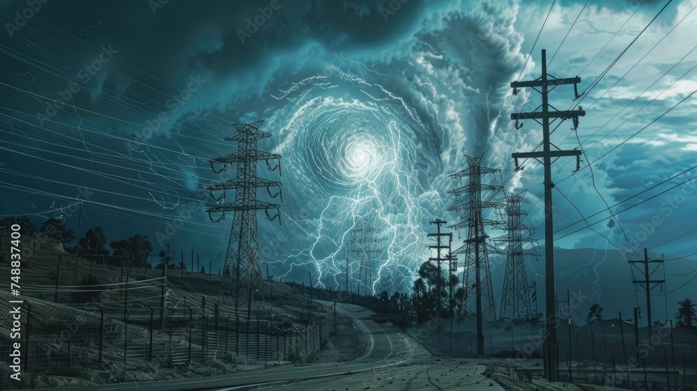 seismic activity, depicting scenes of earthquake aftermath alongside HAARP installations or ...