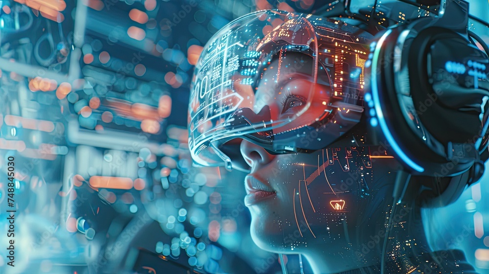 virtual reality engineering, engineers immersed in an immersive coding ...