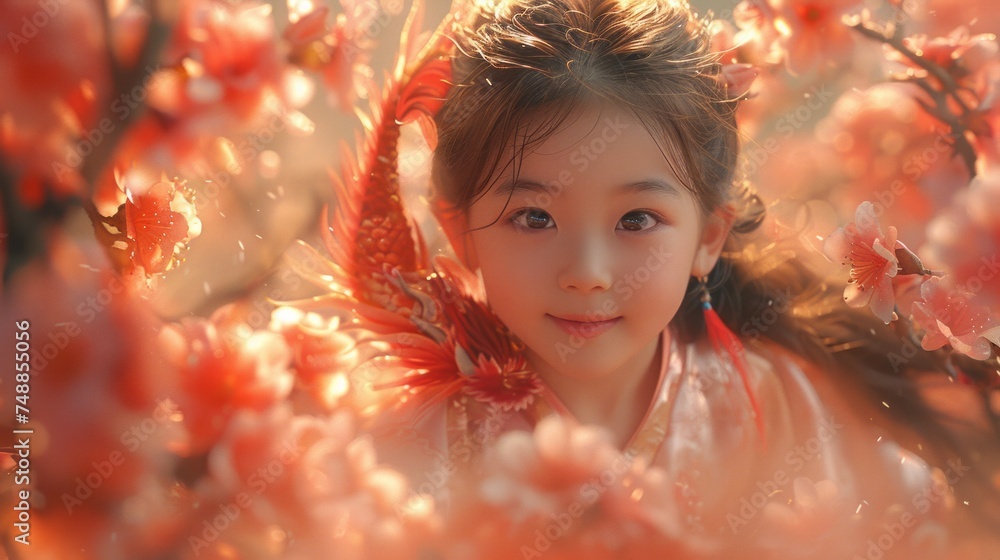 Keep your eyes straight ahead,Extreme long shot, wide angle,A cute ...