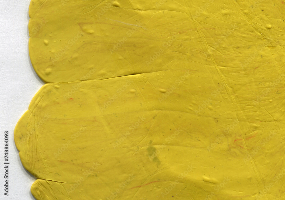 Yellow plasticine texture. Playdough textured background. Abstract ...