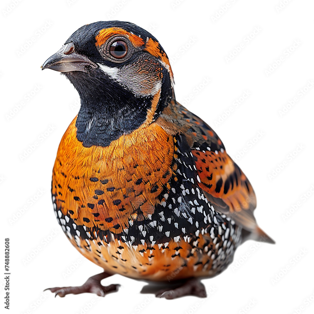 quail bird isolated on transparent background, element remove ...