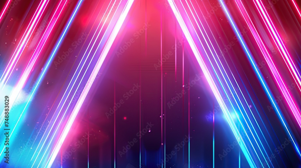 Futuristic background with Tron-inspired neon glow lines, exuding ...
