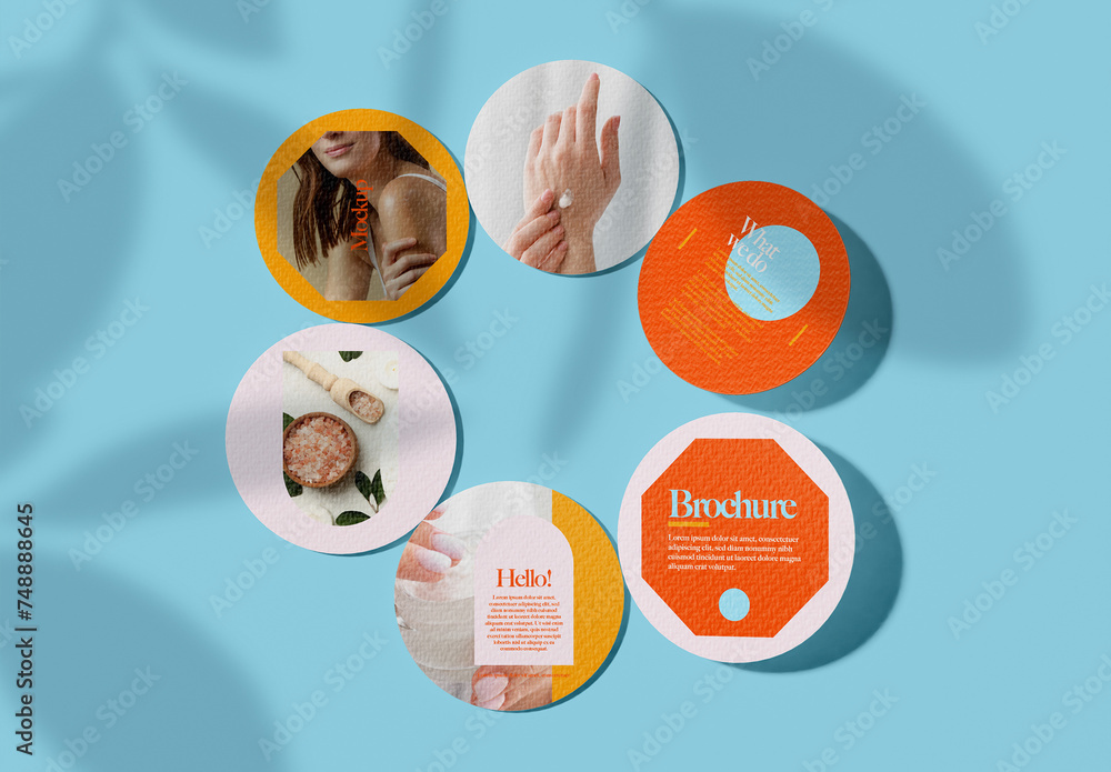 Circle Brochure Mockup Stock Template | Adobe Stock