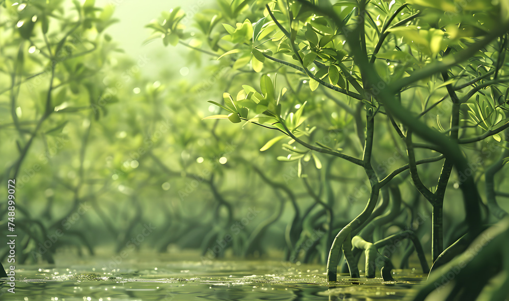 Mangrove forest background swamp forest background mangrove trees ...