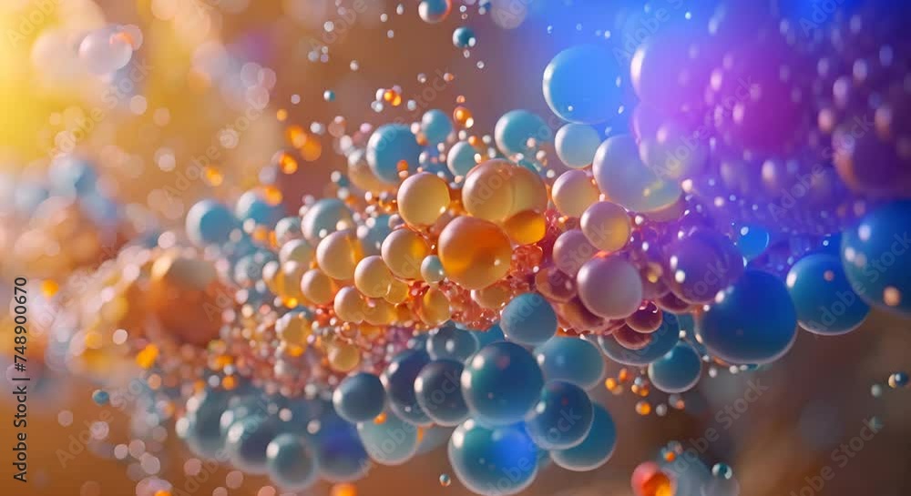 An animated 3D model of lipid bilayers forming cell membranes Stock ...