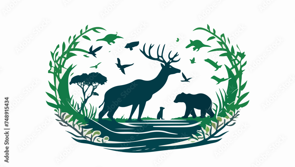Logotipo de vida animal Stock Vector | Adobe Stock