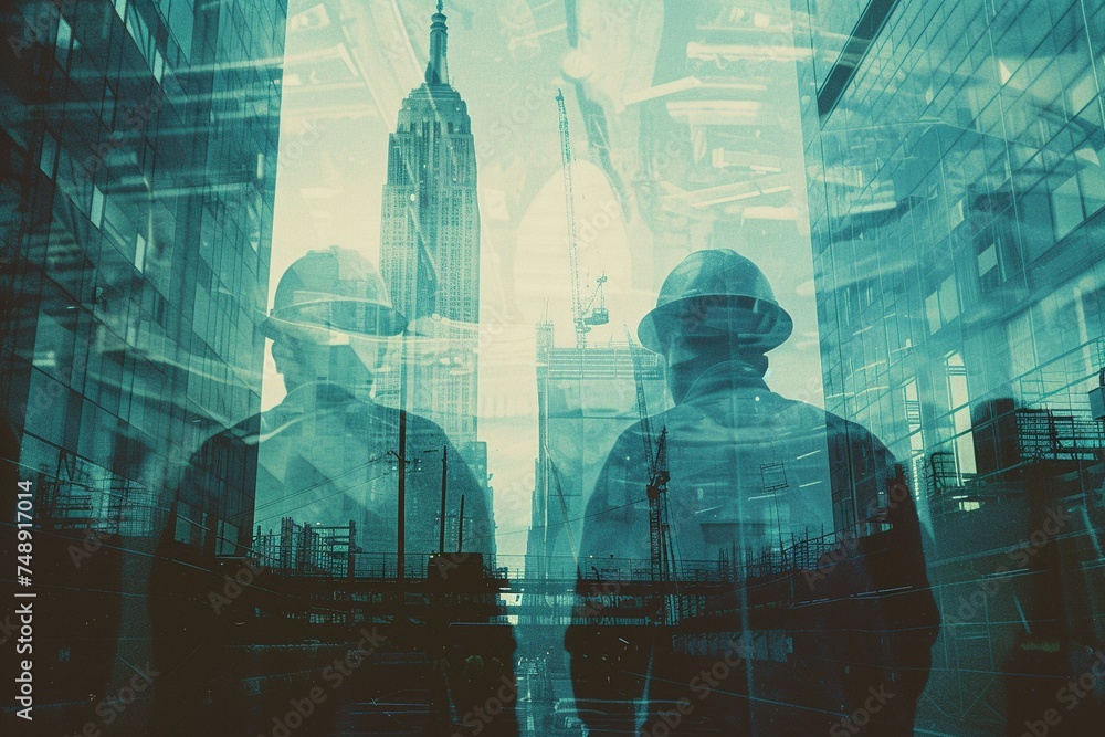 Building Ambition: Construction Workers Contemplate Skyscraper Amid ...