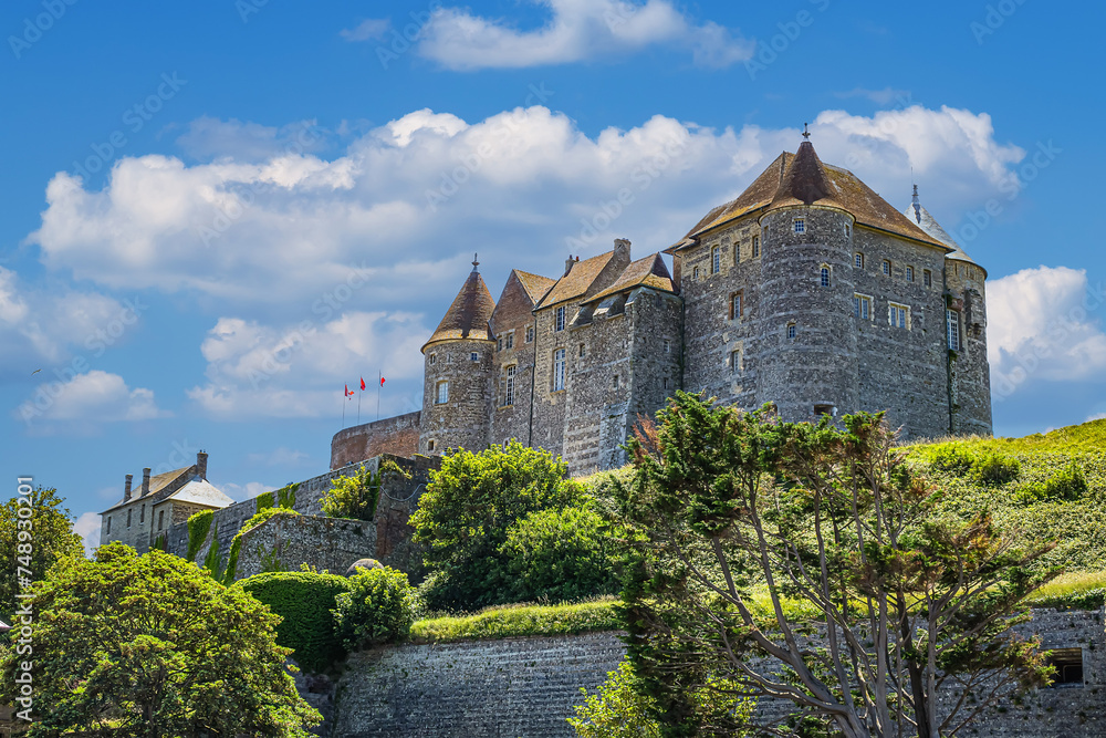 View of Dieppe Castle (Chateau de Dieppe). In 1188, King Henry II of ...