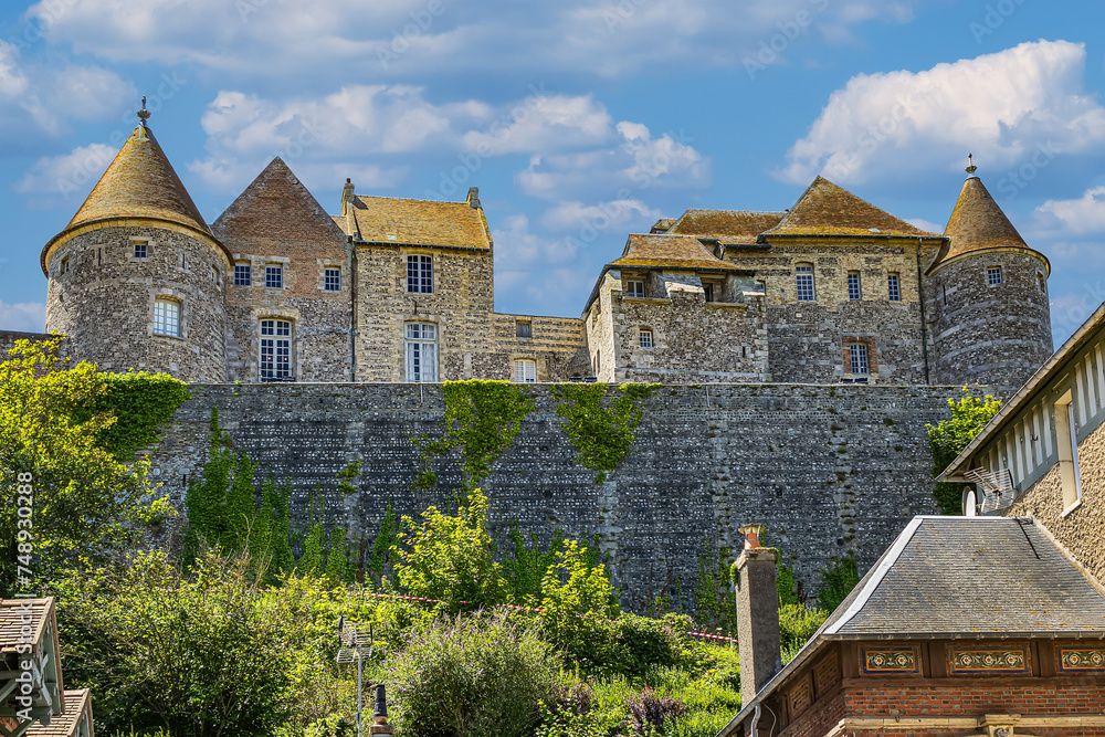 View of Dieppe Castle (Chateau de Dieppe). In 1188, King Henry II of ...