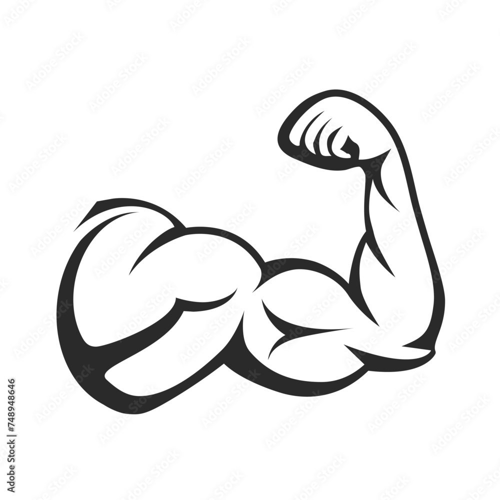 Muscle arm : muscular arms, an illustration symbol of muscular bicep ...