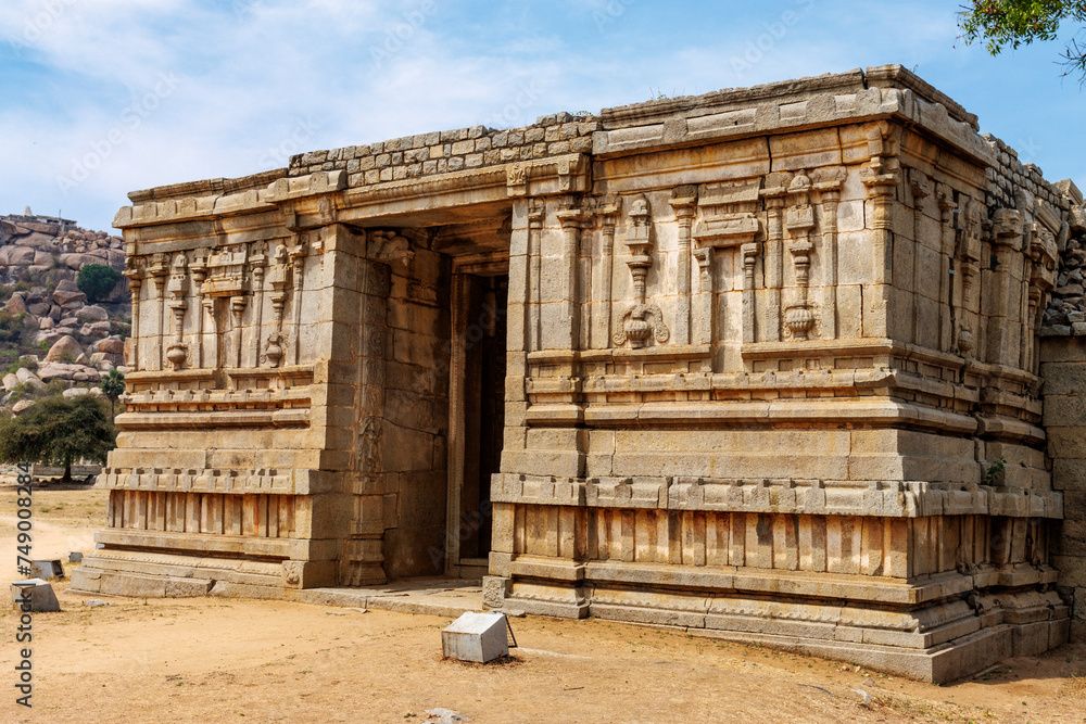Entrance gate of the Varaha temple in Hampi, Karnataka, India, Asia ...