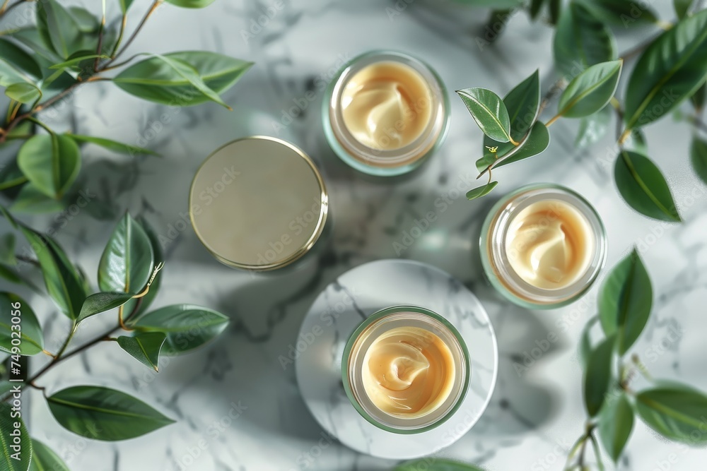 Facial anti pollution face cream skin care cream. Skincare treatment ...