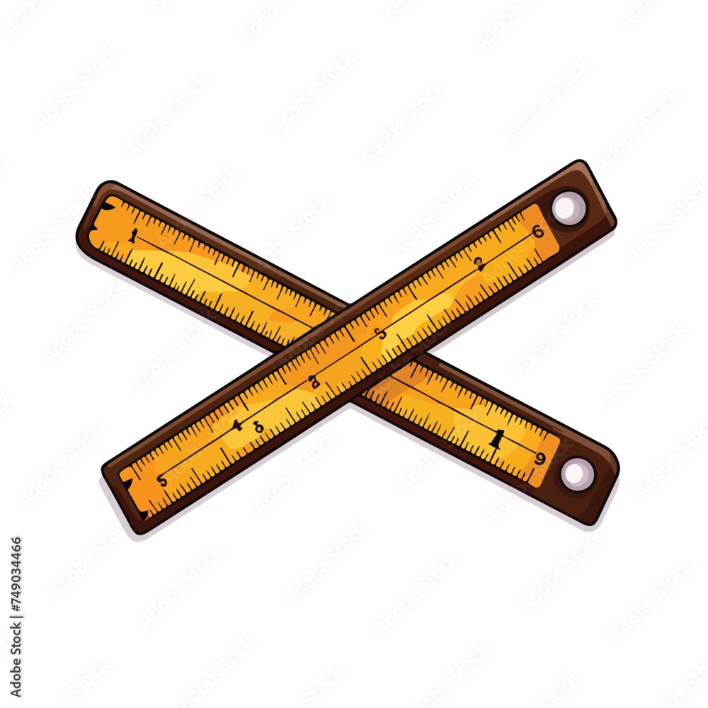 Broken ruler icon. Clipart image isolated on white b Stock Vector ...